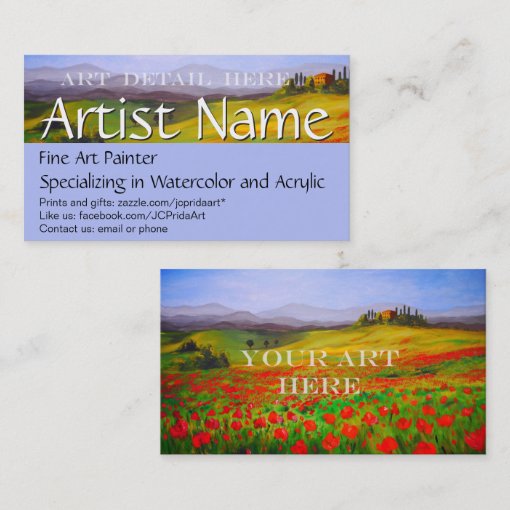 Fine Art Painter Artist's Business Card Template | Zazzle