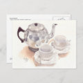 Fine Art Postcard- Tea Set, watercolour Postcard | Zazzle
