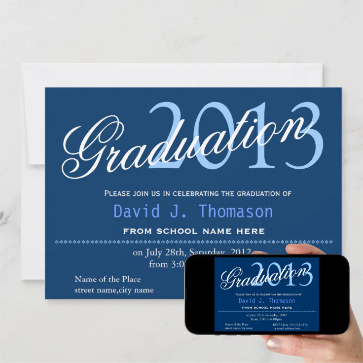 Fine art, Starry Night, classic,stylish graduation Invitation | Zazzle