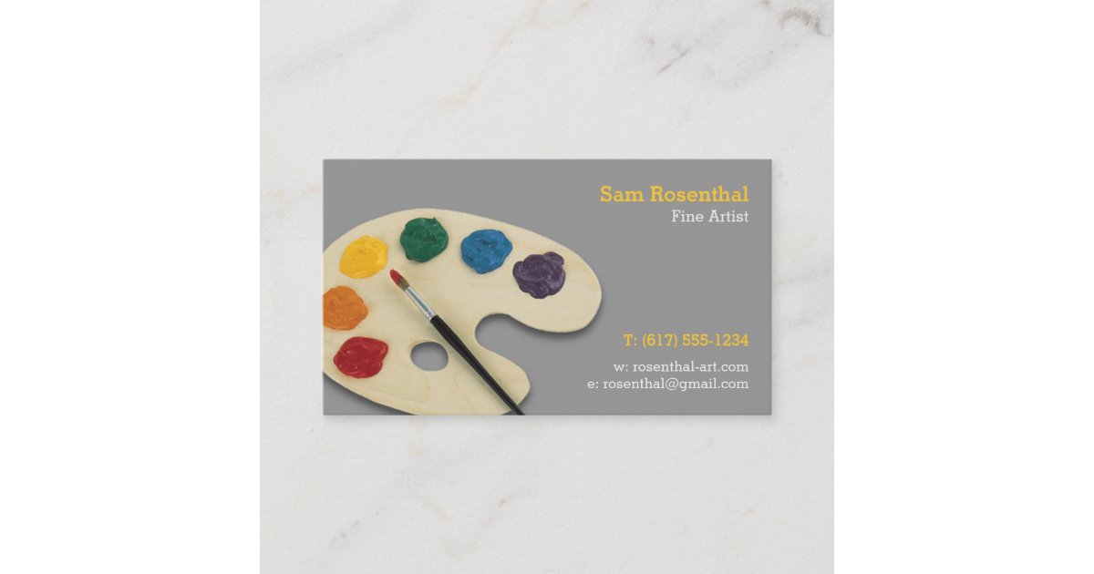 Fine Artist | Professional Business Card | Zazzle