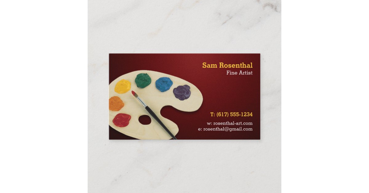 Fine Artist | Professional Business Card | Zazzle