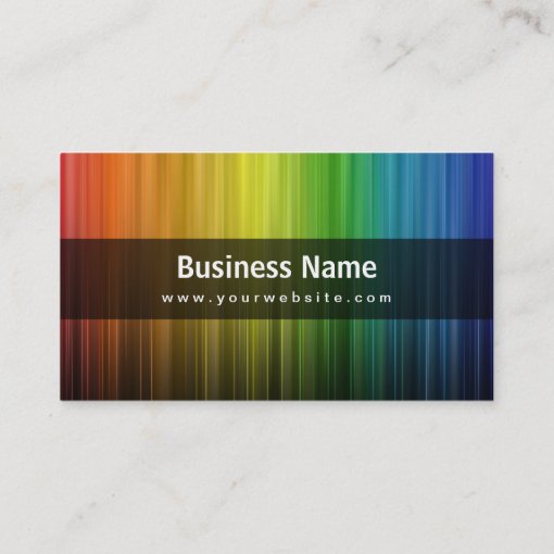 Fine Artist - Stylish Rainbow Colors Business Card | Zazzle