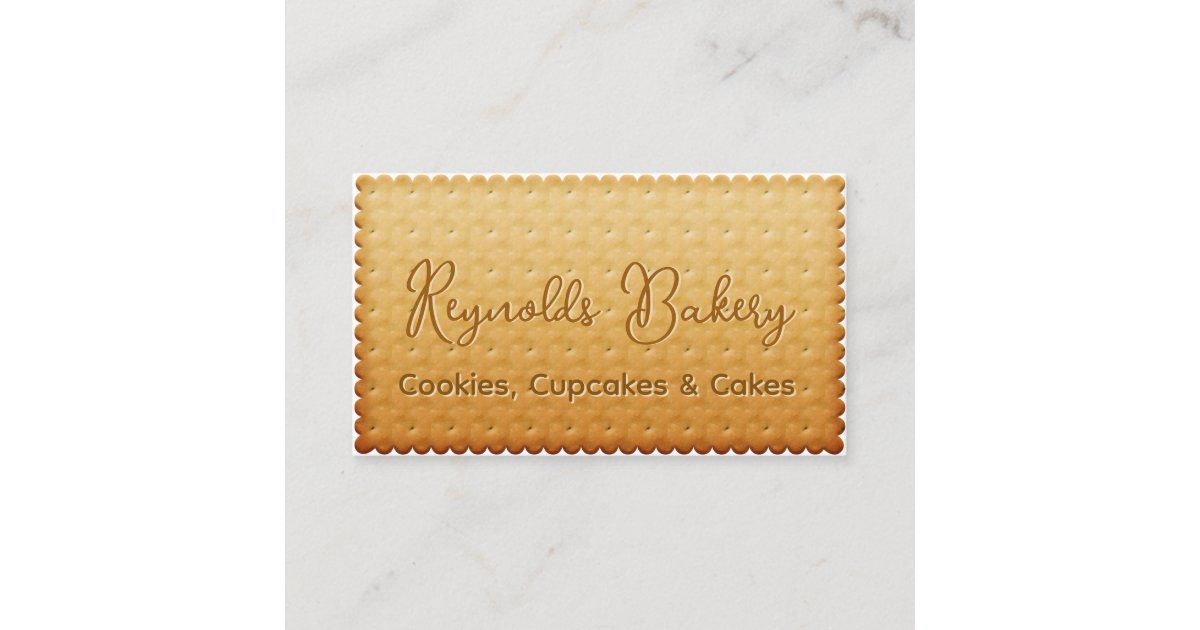 Fine Biscuit Bakery Delicious Cookie Business Card | Zazzle
