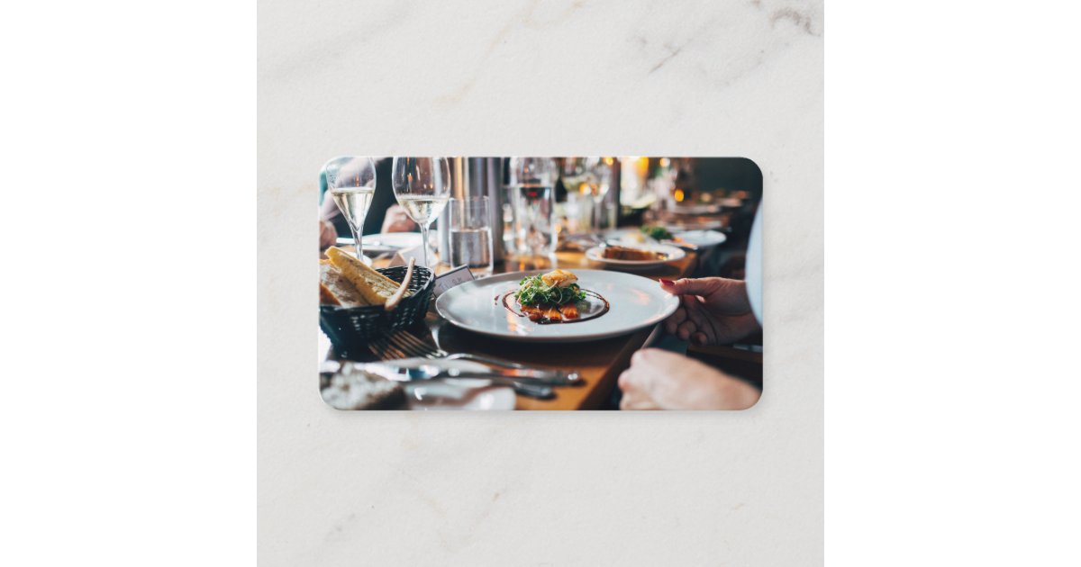 Fine Dining Double-Sided Business Card | Zazzle