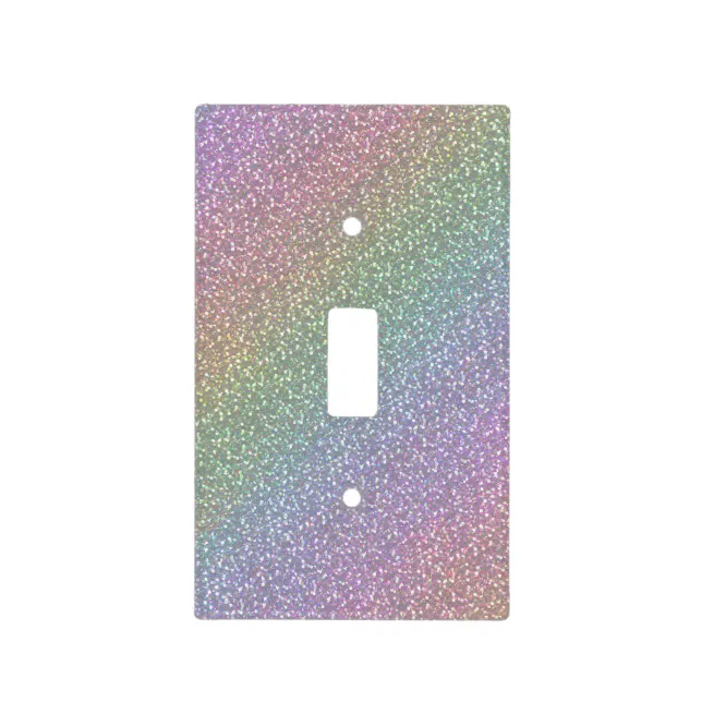 Fine Faux Glitter Sparkles Rainbow Pearl Diagonal Light Switch Cover ...