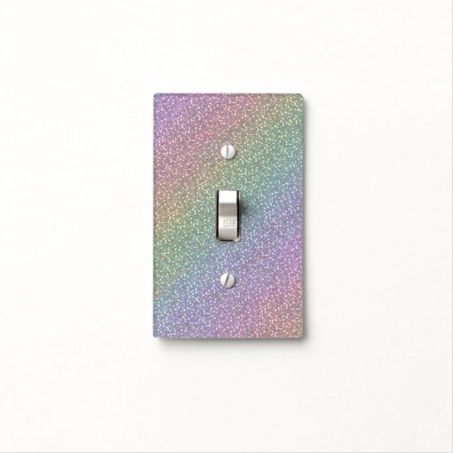 Fine Faux Glitter Sparkles Rainbow Pearl Diagonal Light Switch Cover ...