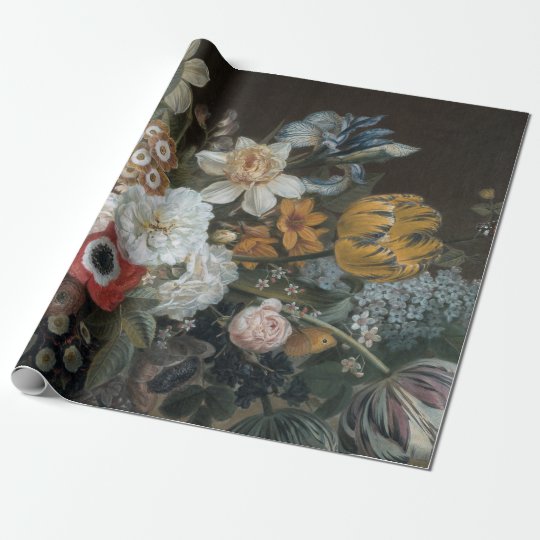 Fine Floral Decoupage Poster Wrapping Paper | Zazzle.com
