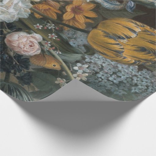 Fine Floral Decoupage Poster Wrapping Paper | Zazzle
