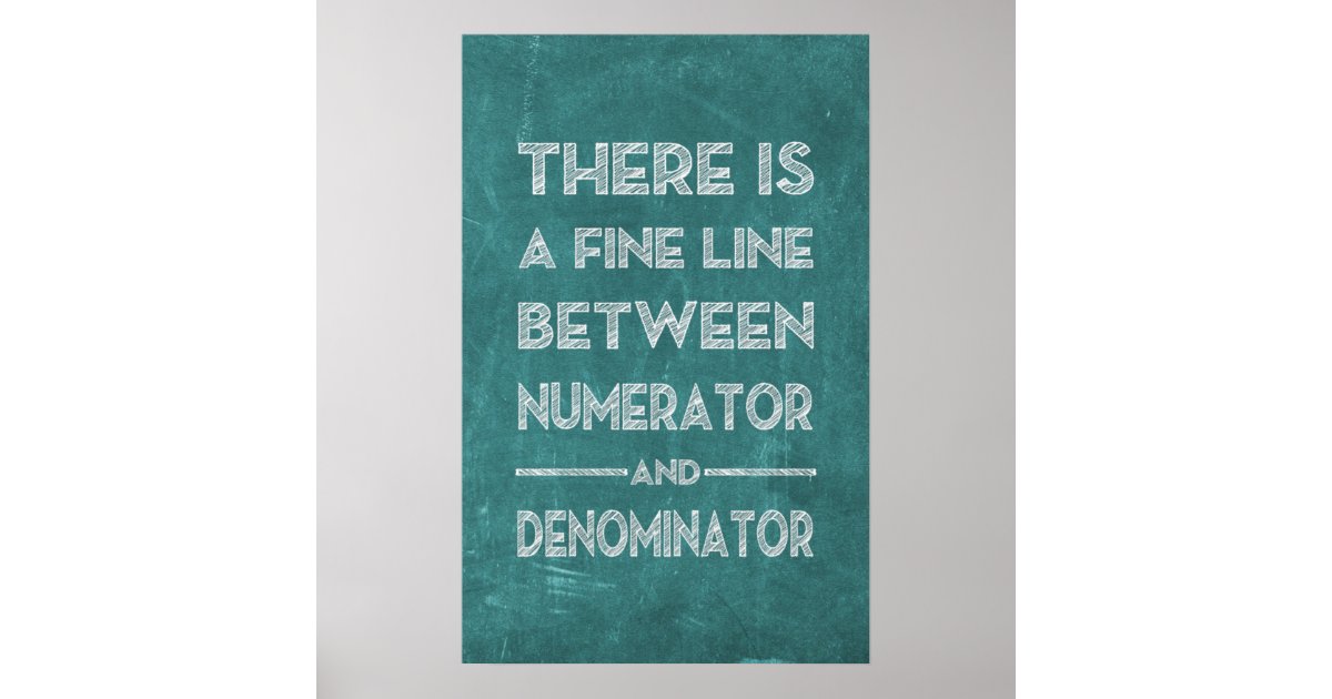 Fine Line - Math Poster | Zazzle