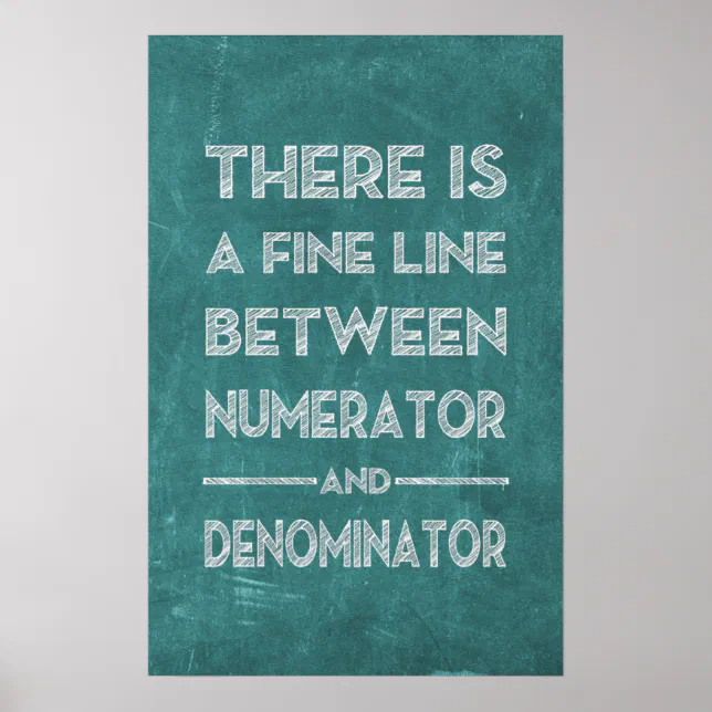 Fine Line - Math Poster | Zazzle