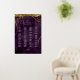 Fine Lines Gold Seating Chart Plum ID867 Foam Board | Zazzle
