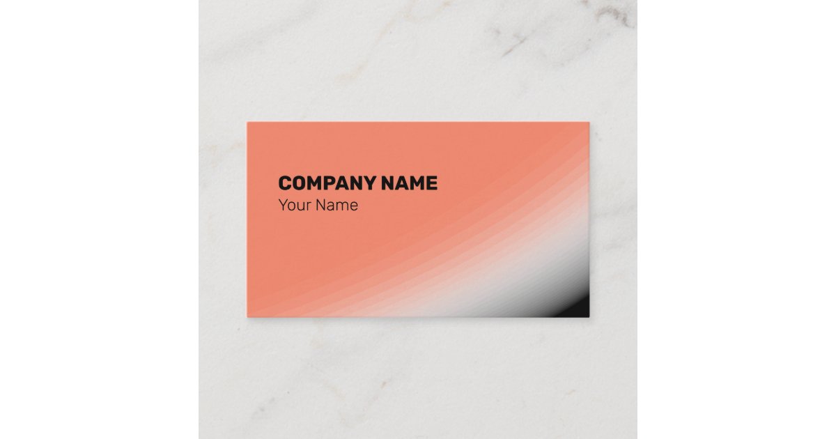 Fine Salmon White Black Shades and Rays Business Card | Zazzle