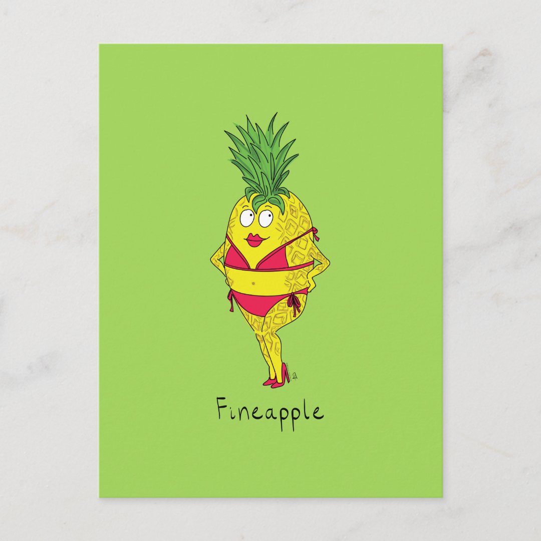 Fineapple Pineapple Pin-Up Girl Postcard | Zazzle