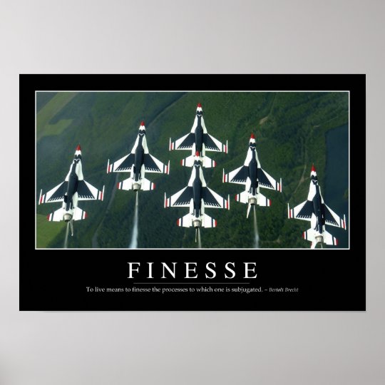 Finesse: Inspirational Quote Poster | Zazzle.com