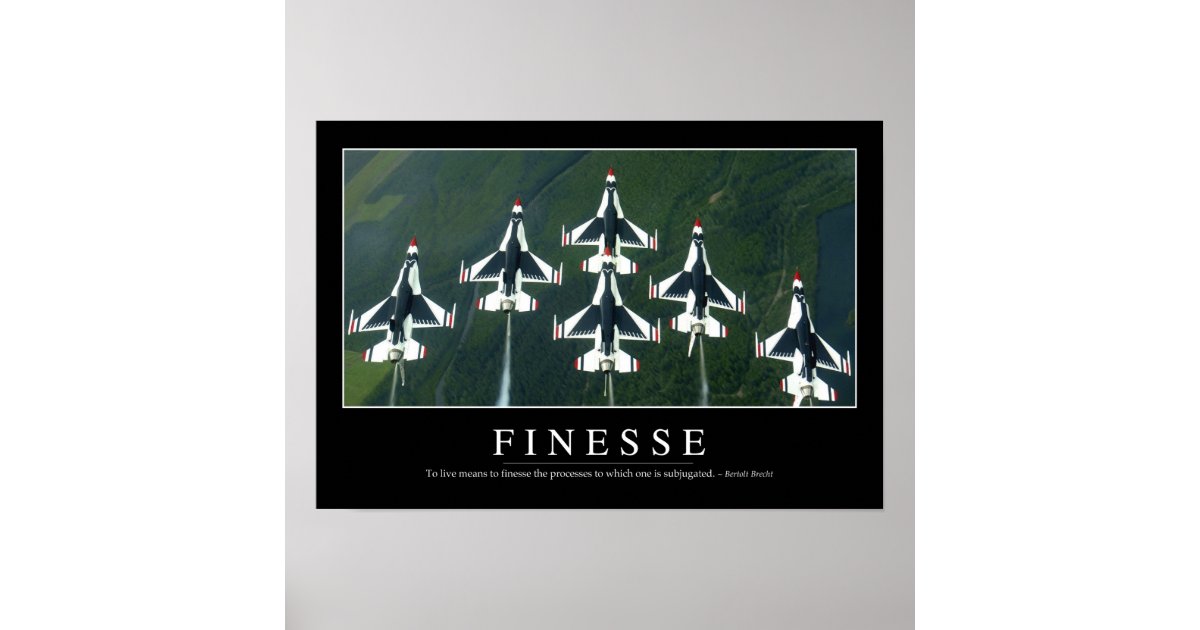 Finesse: Inspirational Quote Poster | Zazzle