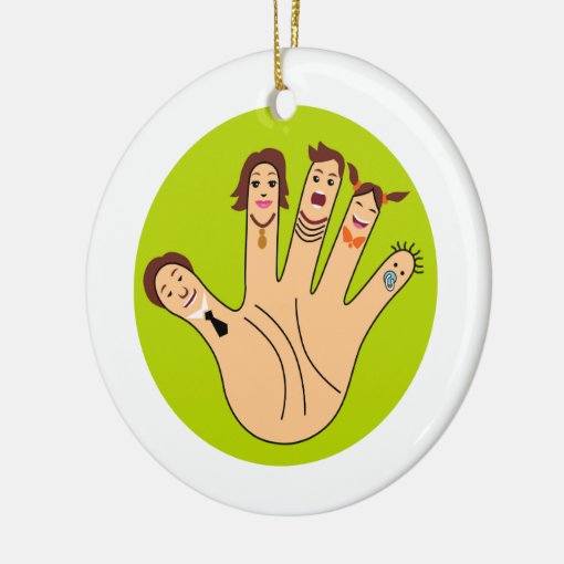 Finger Family Drawing Ceramic Ornament | Zazzle