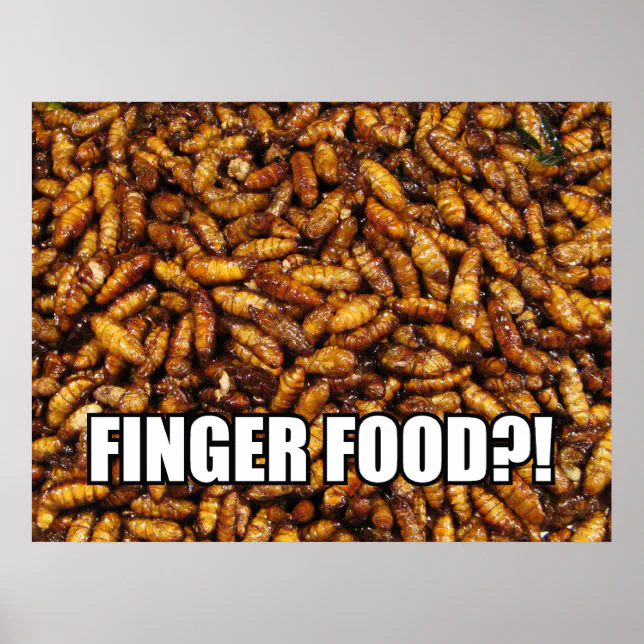 FINGER FOOD?! MEME POSTER | Zazzle