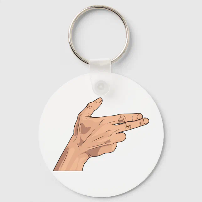 Finger Gun Pistol Shooting Hand Sign Gesture Keychain | Zazzle