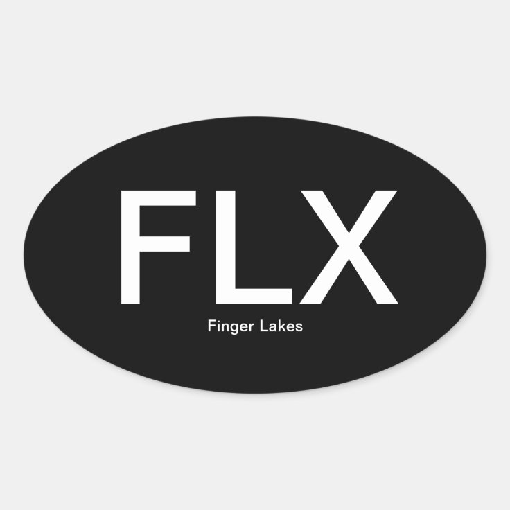 Finger Lakes FLX Oval Bumper Sticker | Zazzle