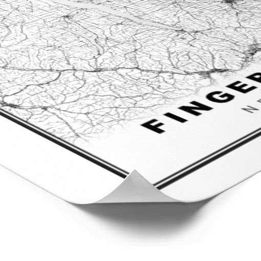 Finger Lakes Map Poster | Zazzle