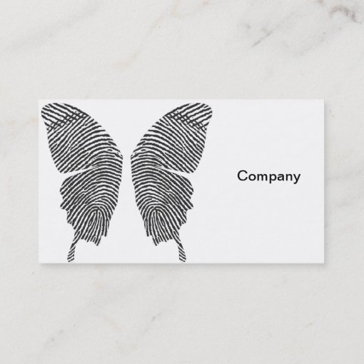 Finger Print Wings Business Card | Zazzle