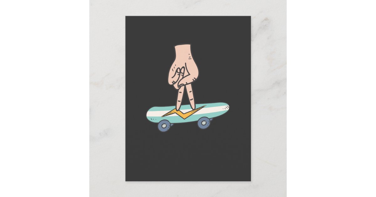 Finger Skateboard Hobby Fingerboard Postcard | Zazzle