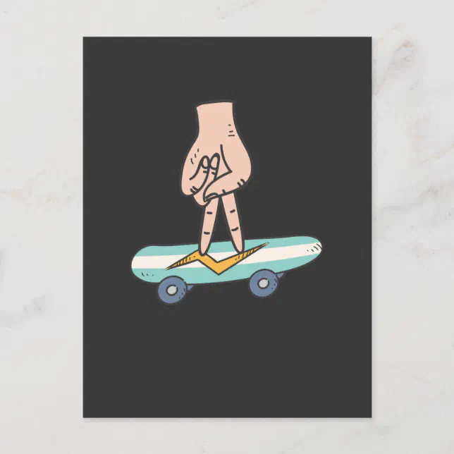 Finger Skateboard Hobby Fingerboard Postcard | Zazzle