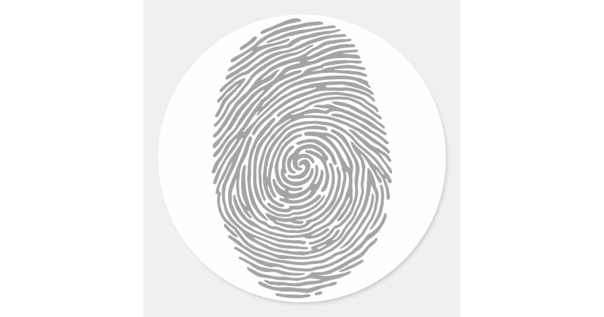 fingerprint2 classic round sticker | Zazzle