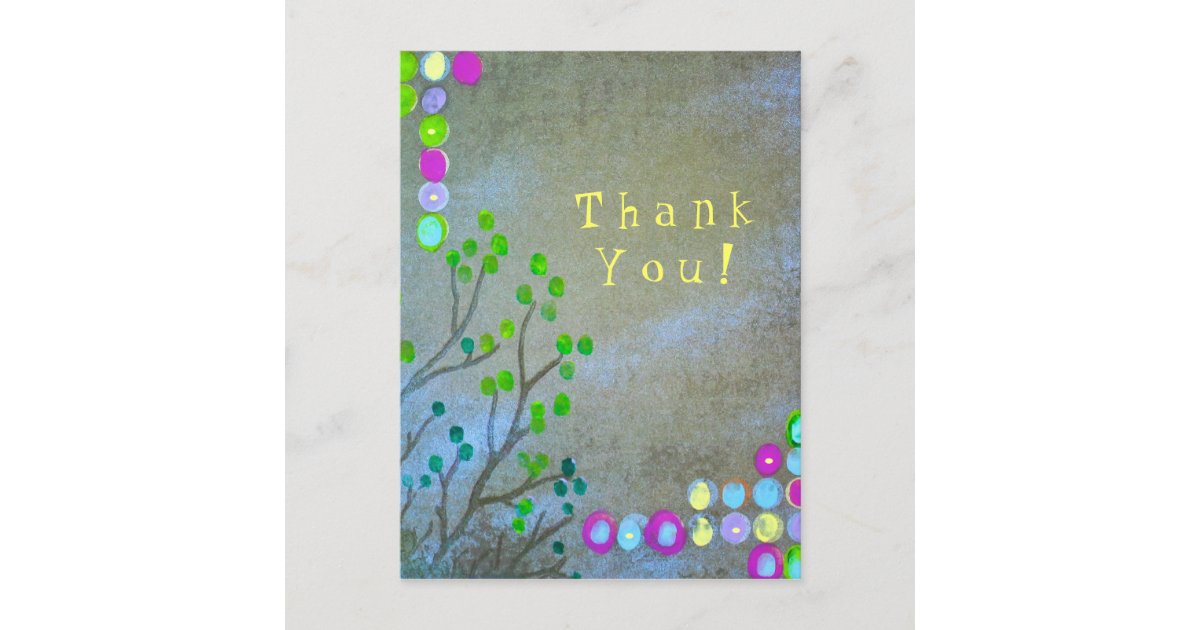 Fingerprint Abstract - Thank You! Postcard | Zazzle