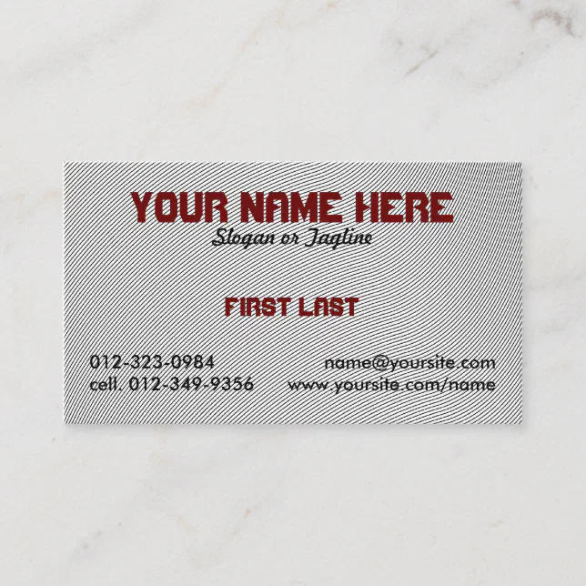 fingerprint business card | Zazzle