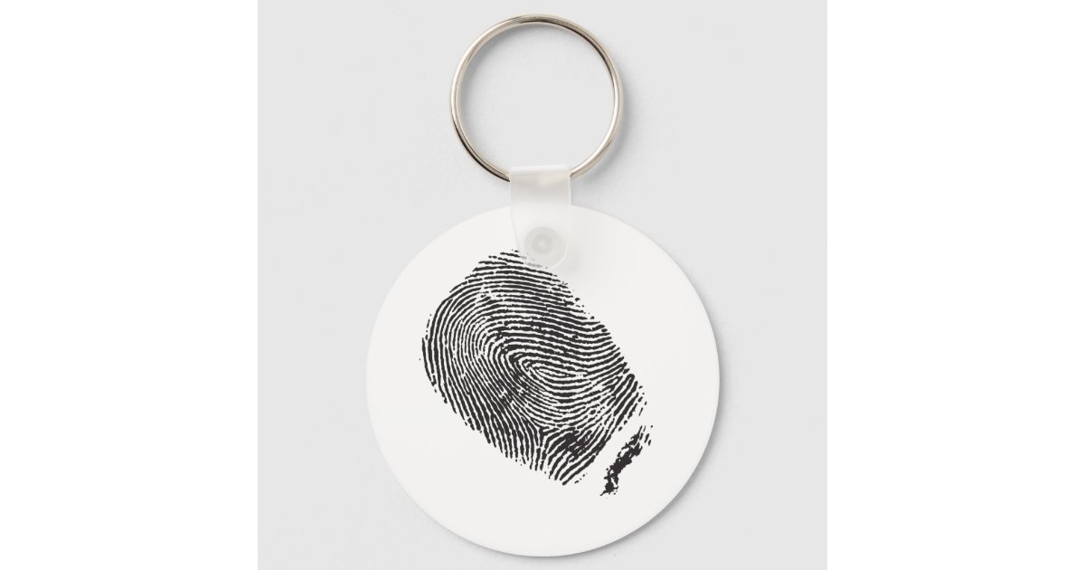 fingerprint keychain | Zazzle