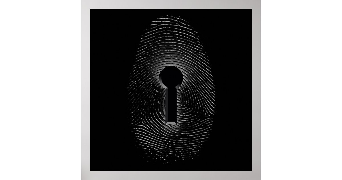 Fingerprint Lock Poster | Zazzle