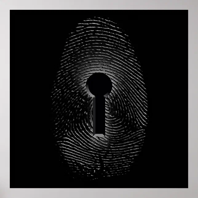 Fingerprint Lock Poster | Zazzle