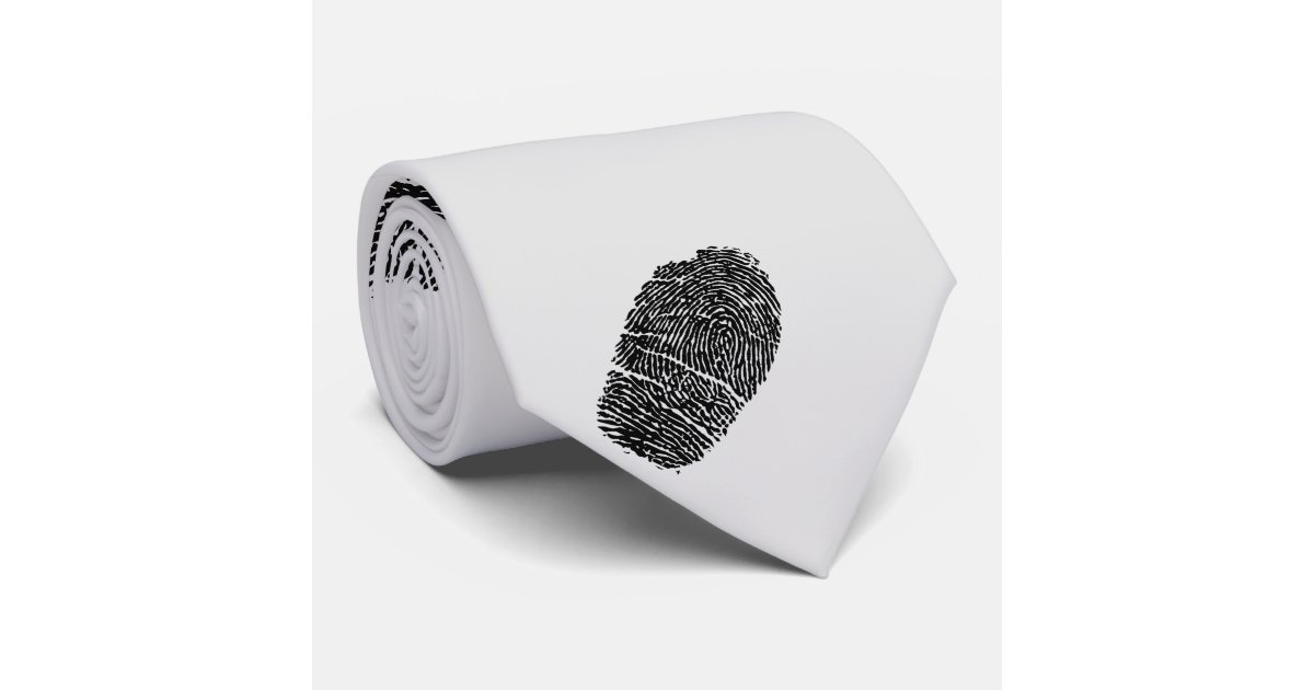 Fingerprint Necktie | Zazzle