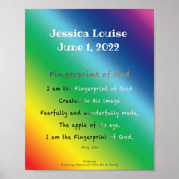 Fingerprint of God Poster | Zazzle