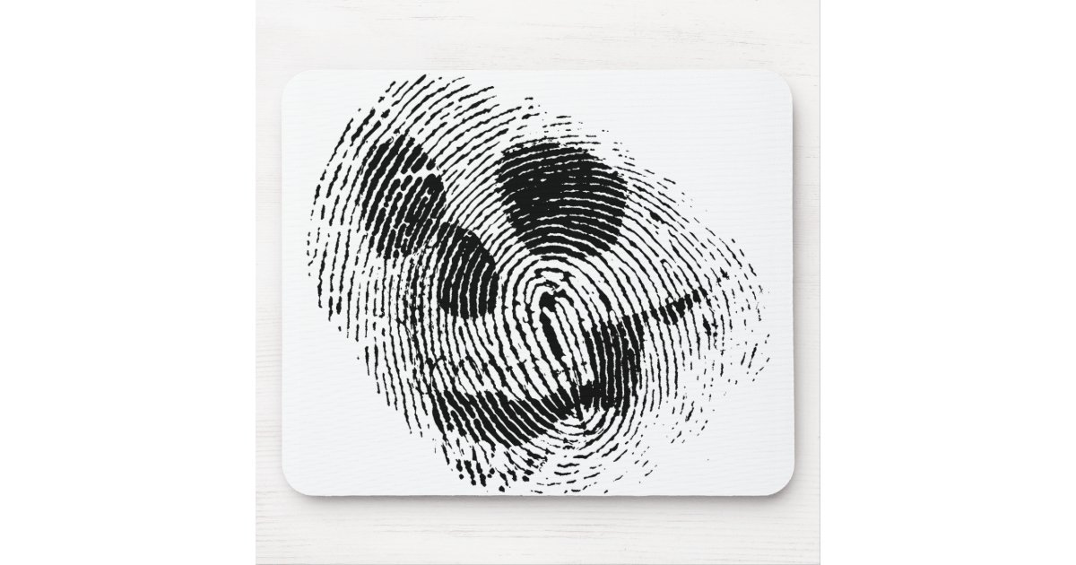 Fingerprint skull mouse pad | Zazzle