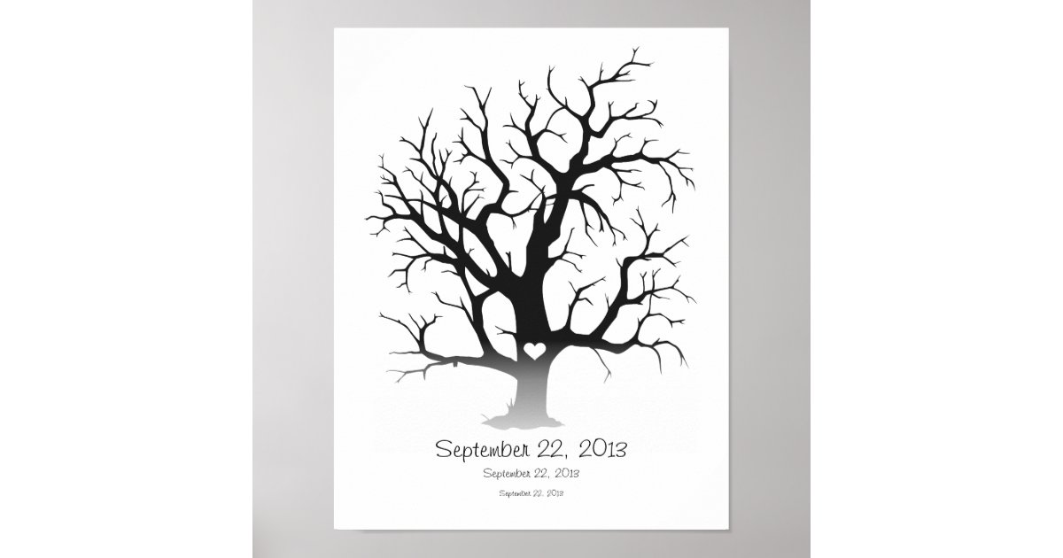 Fingerprint Tree 11"x14" Poster | Zazzle
