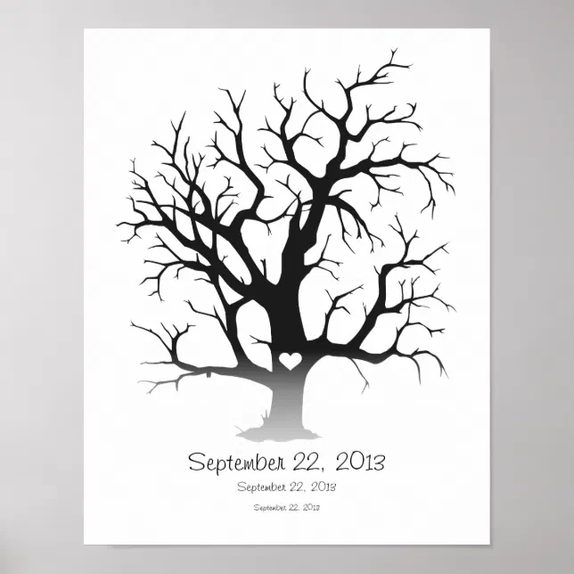 Fingerprint Tree 11"x14" Poster | Zazzle