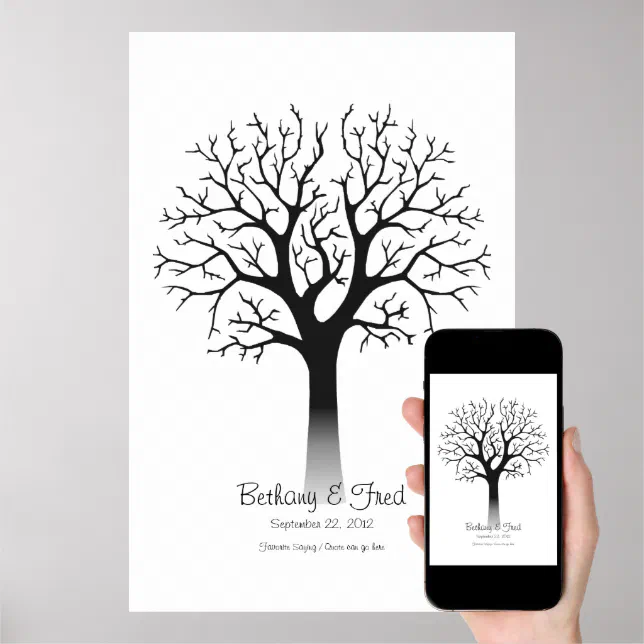 Fingerprint Tree 40"x60" Poster | Zazzle