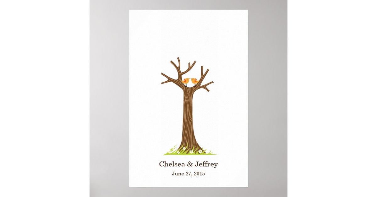 Fingerprint Tree (Sweet) Poster | Zazzle