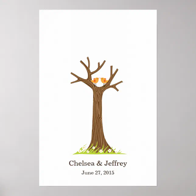 Fingerprint Tree (Sweet) Poster | Zazzle