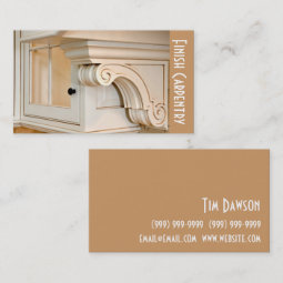 Finish Carpentry, Millwork, Construction Business Business Card | Zazzle