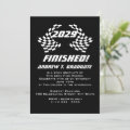 Finished Racing Flags Graduation Invitation | Zazzle