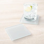Finished with 3M™ Bumpon™ rubber feet Glass Coaster | Zazzle