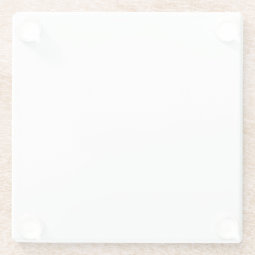 Finished with 3M™ Bumpon™ rubber feet Glass Coaster | Zazzle