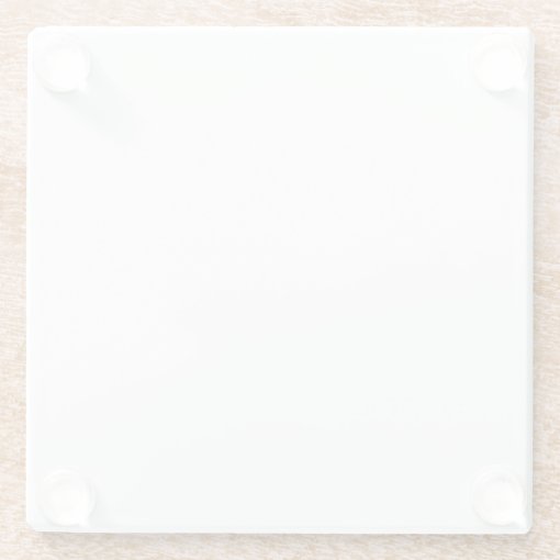 Finished with 3M™ Bumpon™ rubber feet Glass Coaster | Zazzle
