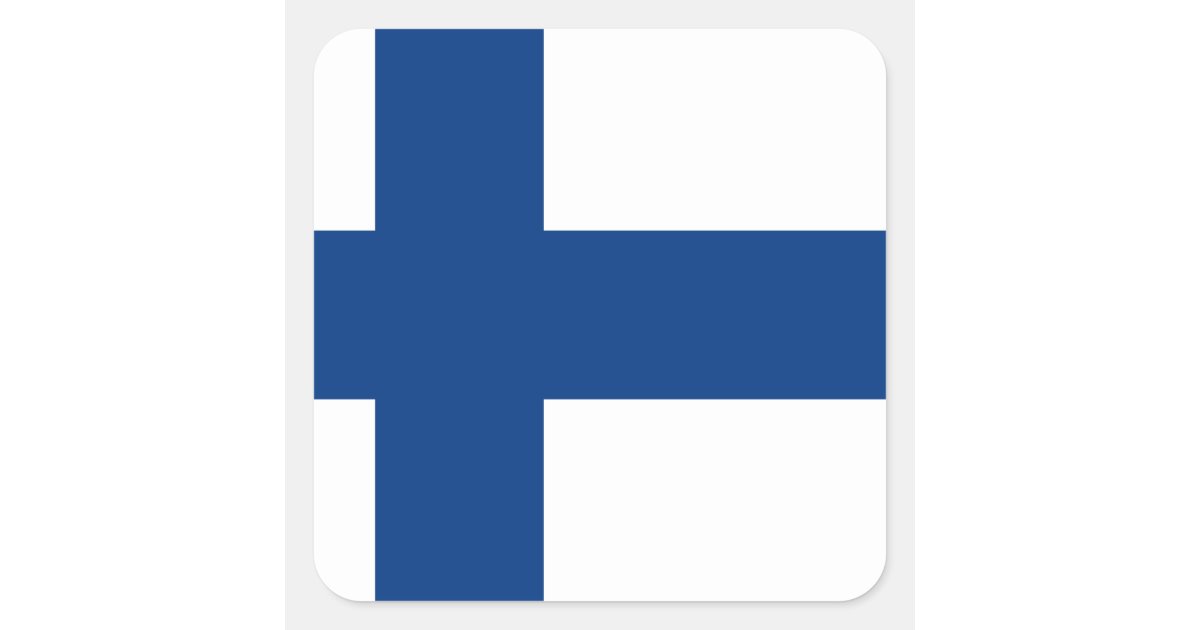 Finland (Finnish) Flag Square Sticker | Zazzle