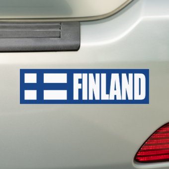 Finland Flag Bumper Sticker | Zazzle