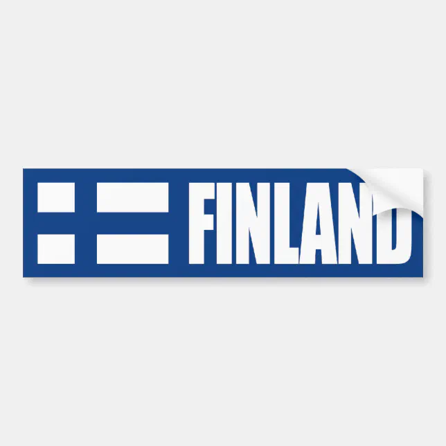 Finland Flag Bumper Sticker | Zazzle