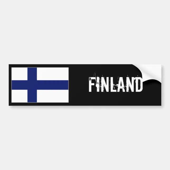 Finland flag bumper sticker | Zazzle